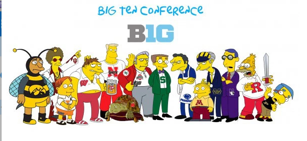 Every Big Ten Football Program as a Character from The Simpsons