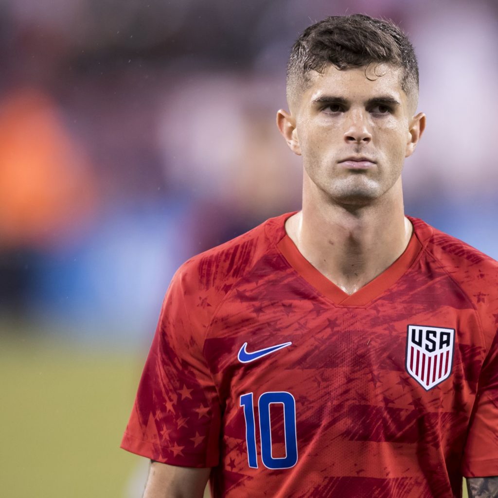 Chelsea Star Christian Pulisic On NY Jets Sideline For London NFL Game